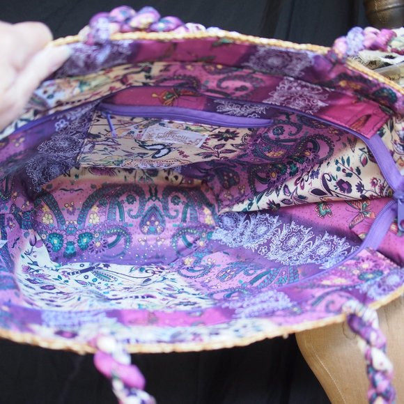 Capelli of New York | Bags | Cappelli Straworld Purple Sparkle Purse ...